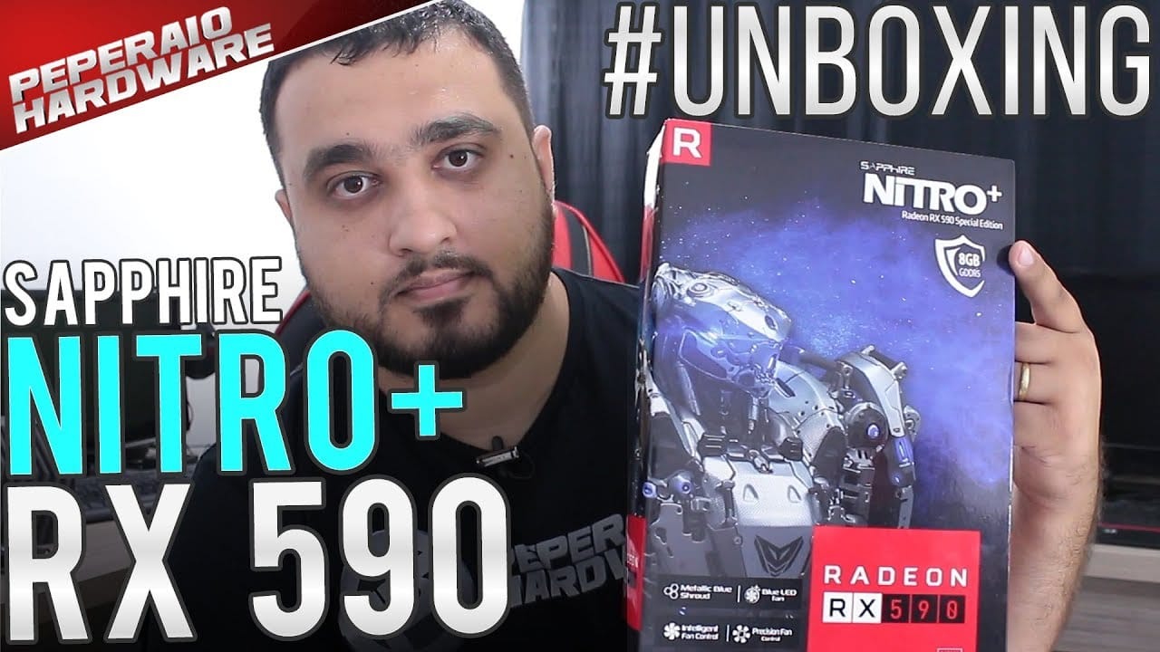 Sapphire RX 590 Nitro+ Special - Unboxing e Primeiras Impressões - AxTudo