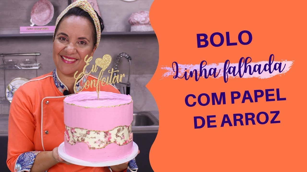 BOLO COM LINHA FALHADA E PAPEL DE ARROZ l CHEF LÉO OLIVEIRA - AxTudo