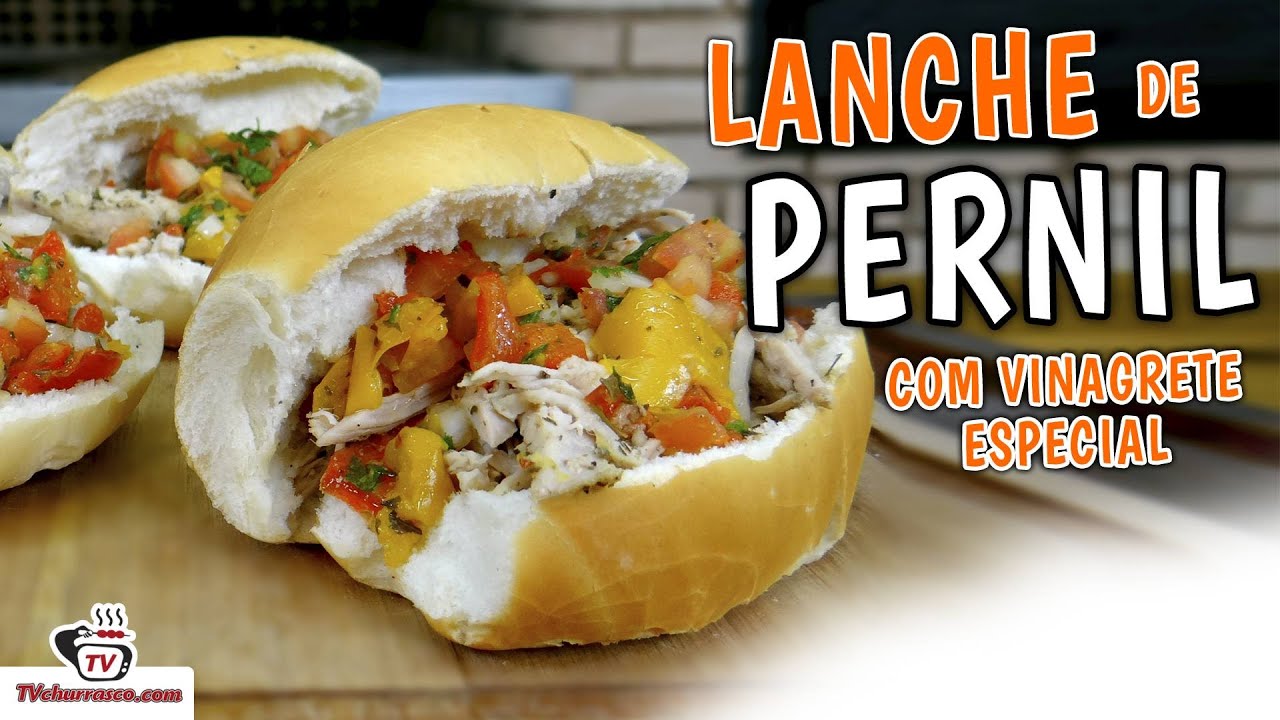 Como Fazer Lanche de Pernil com Vinagrete Especial - Tv Churrasco - AxTudo