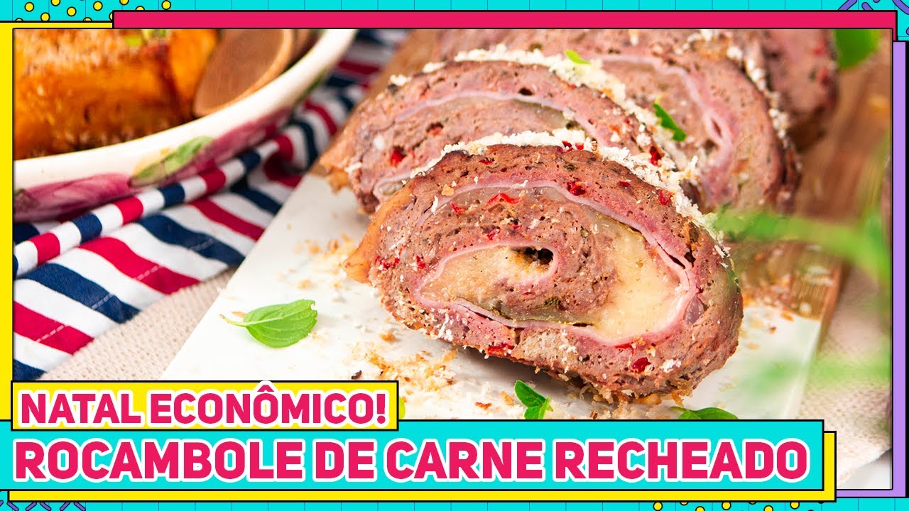 ROCAMBOLE DE CARNE MOÍDA RECHEADO MUITO fácil de fazer e Econômico ...