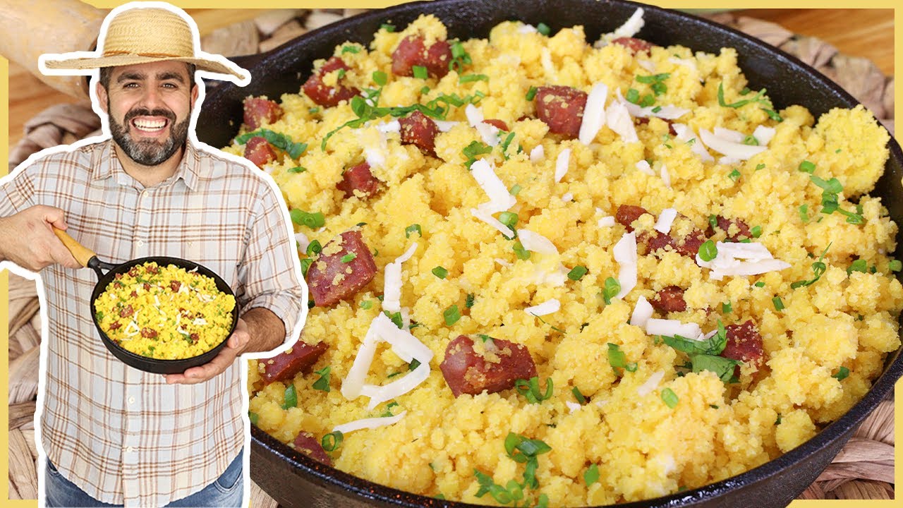 "Fubá Suado Mineiro: Uma Receita Incrível e Fácil com Bacon e Calabresa ...